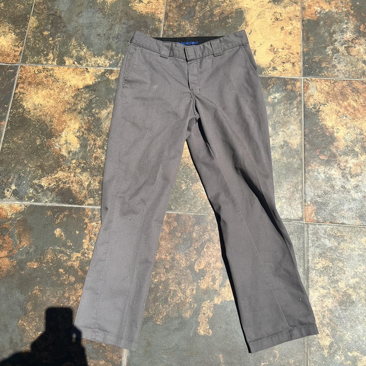 Grey Dickies Pants. Only flaw is the little white... - Depop