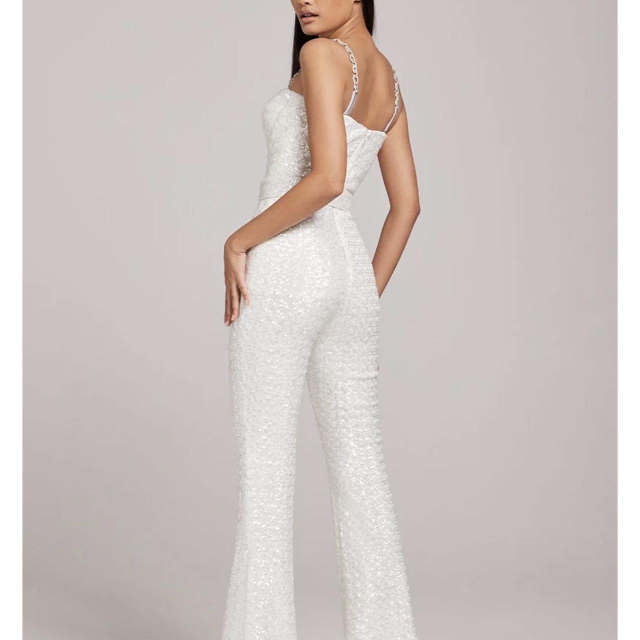 Nadine Merabi Lucinda jumpsuit white! Size S/M. I’m... - Depop