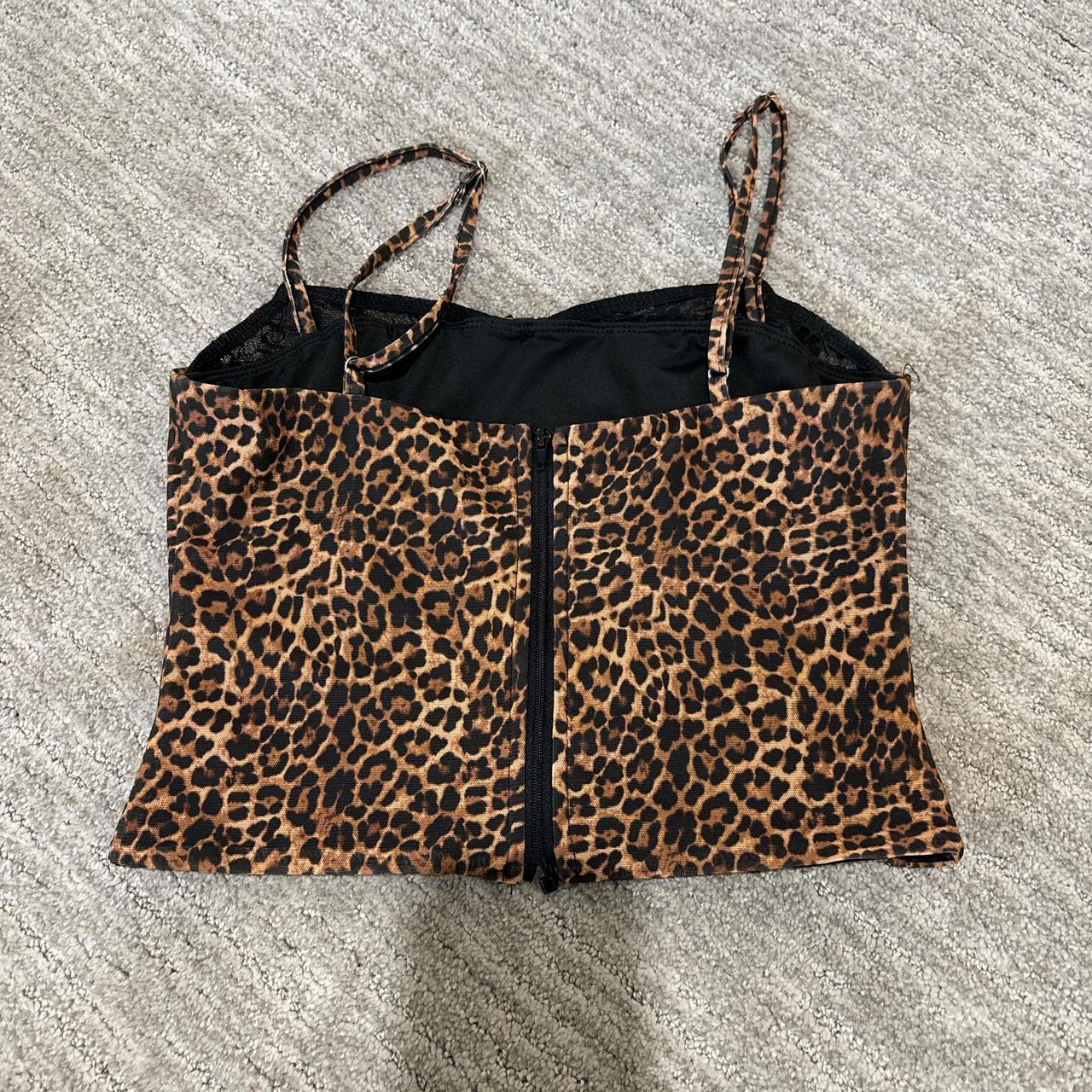 Edikted Edin Leopard print mesh going out top size S... | Depop
