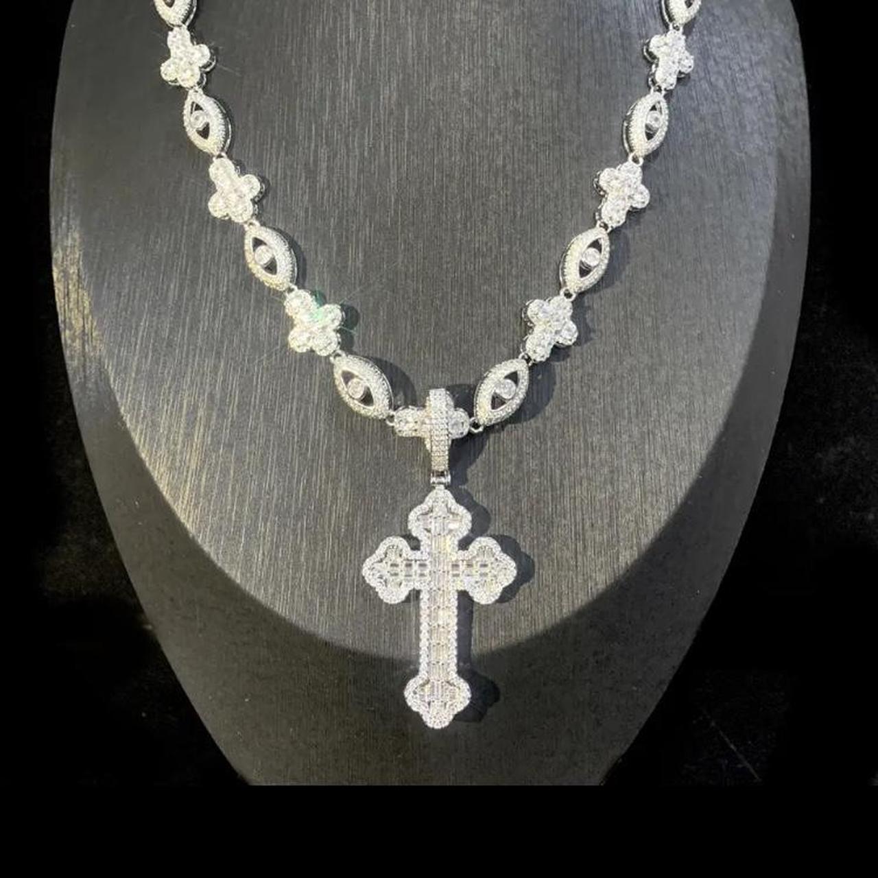 Iced out cross chain - Depop
