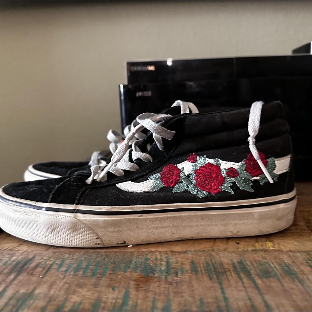 Roses platform vans skating shoes size 7 skater... - Depop