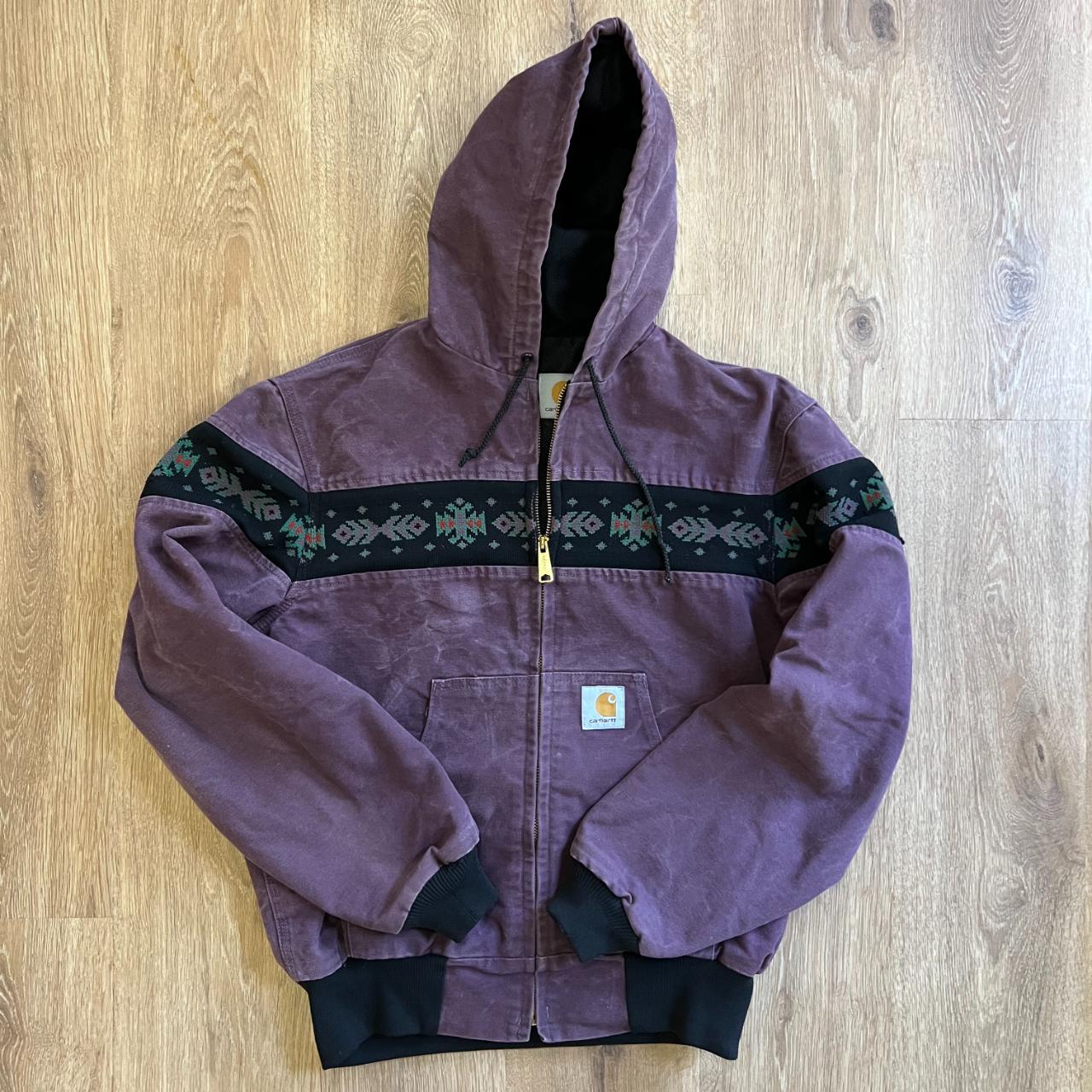 90's Carhartt aztec jacket JR0057 insane fadee with... - Depop