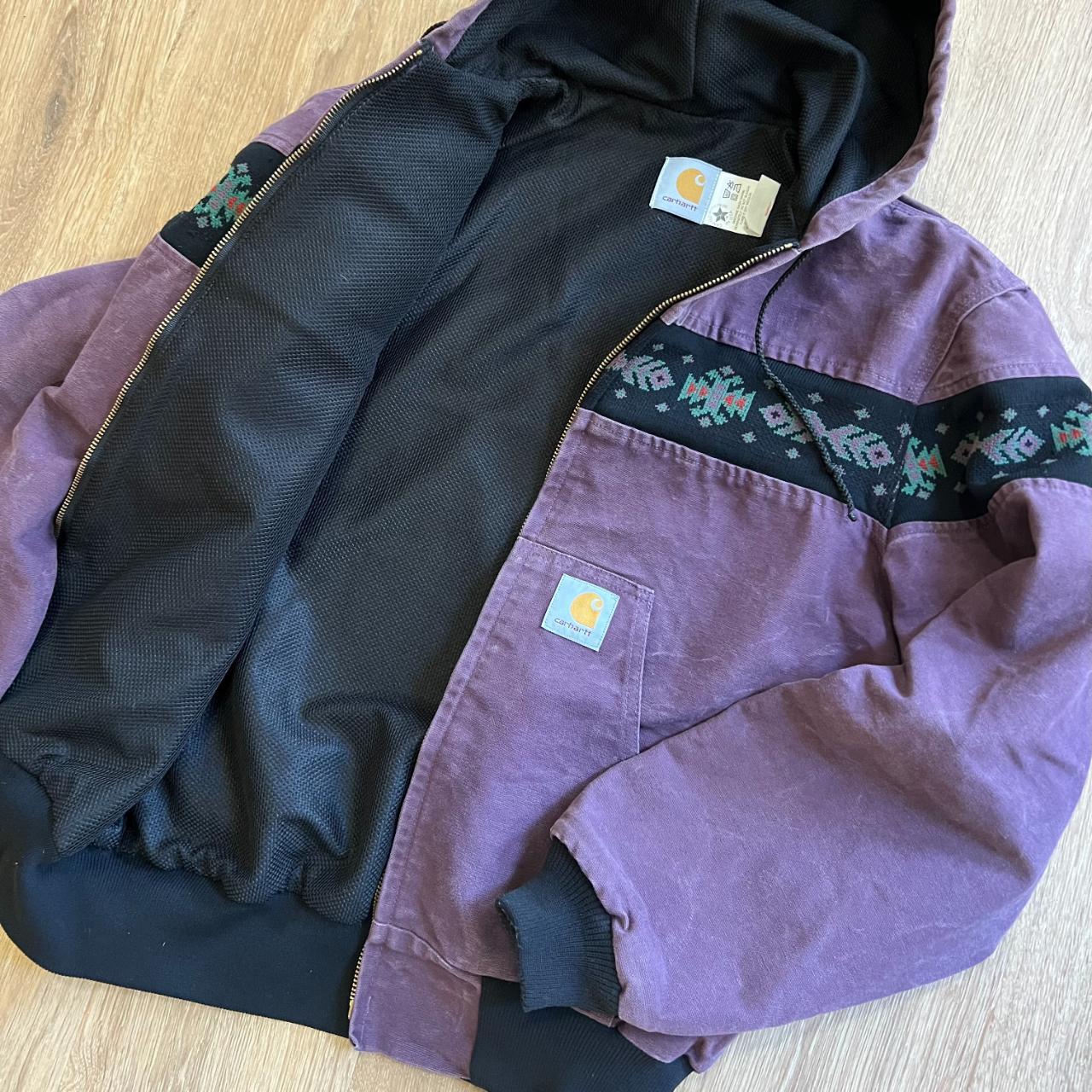 90's Carhartt aztec jacket JR0057 insane fadee with... - Depop