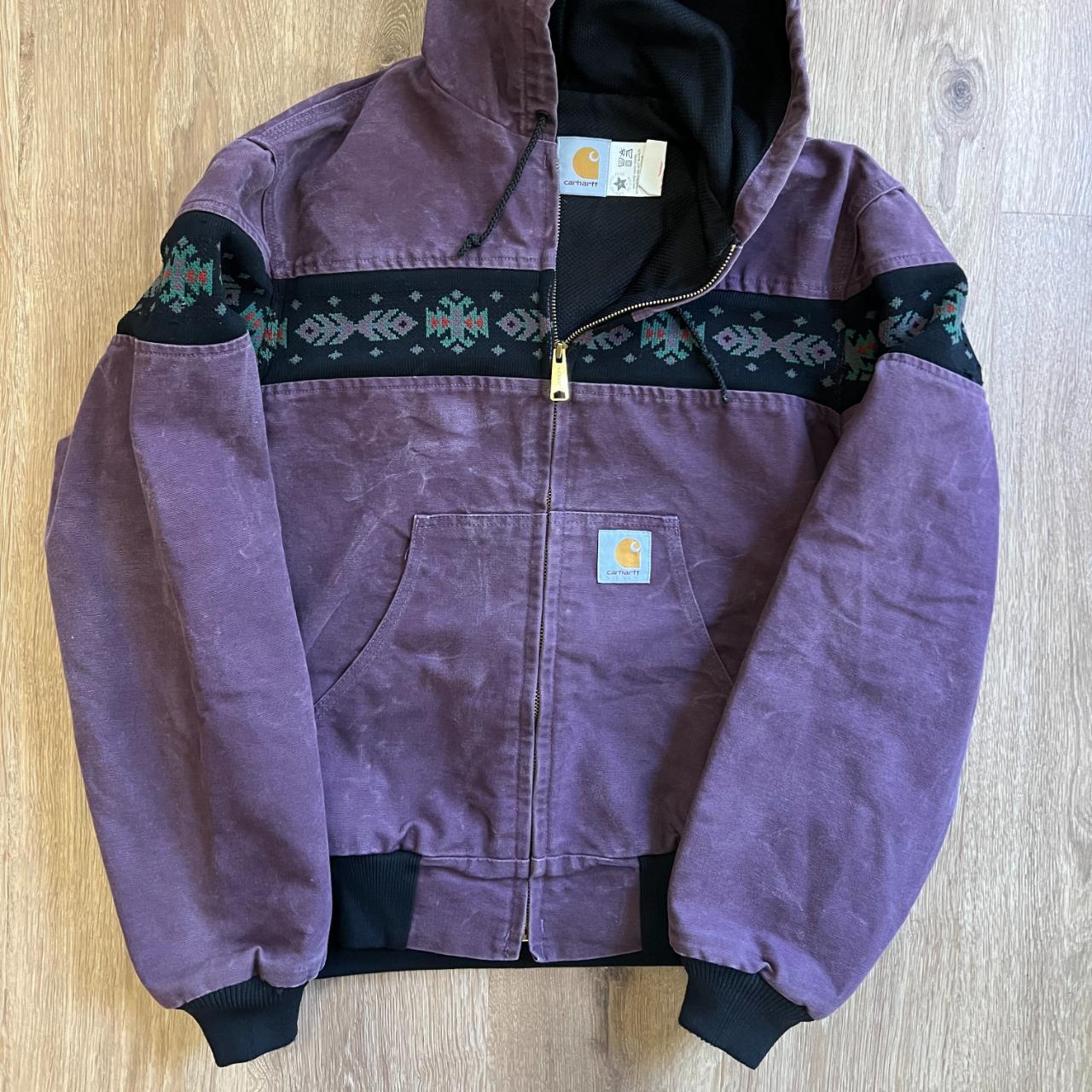 90's Carhartt aztec jacket JR0057 insane fadee with... - Depop