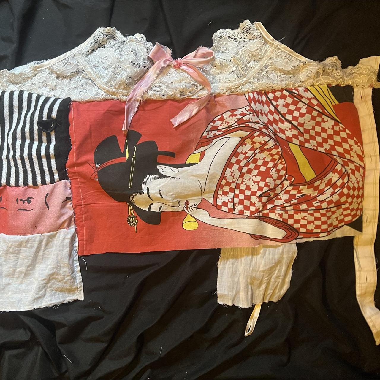 adjustable fabric scrap top good for layering - Depop