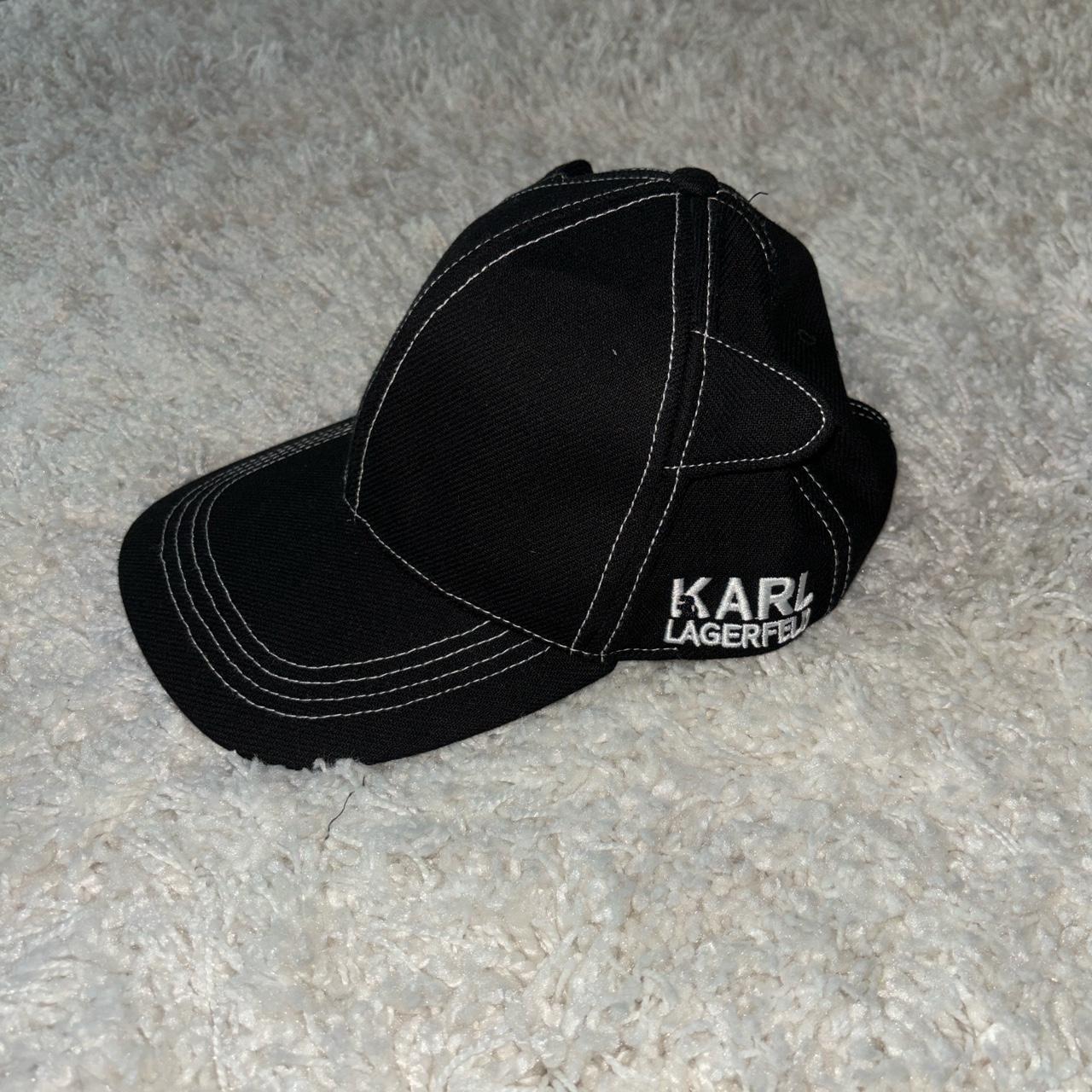 Karl Lagerfeld Cat Ear Baseball Cap -only worn once,... - Depop