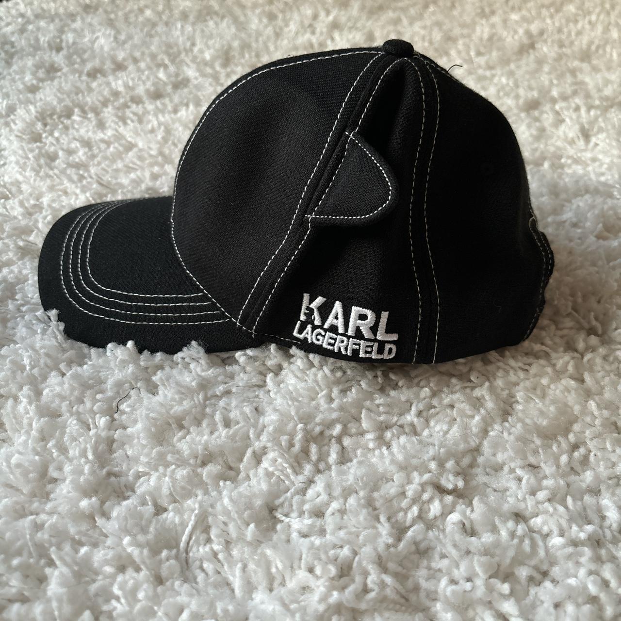 Karl Lagerfeld Cat Ear Baseball Cap -only worn once,... - Depop
