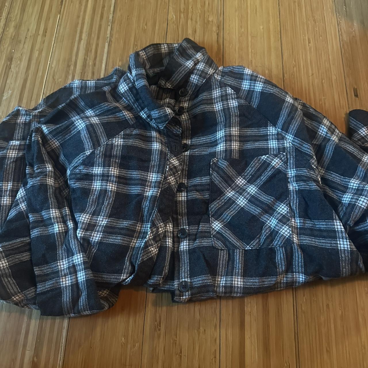 wild fable grey and black flannel, size xs, worn but... | Depop