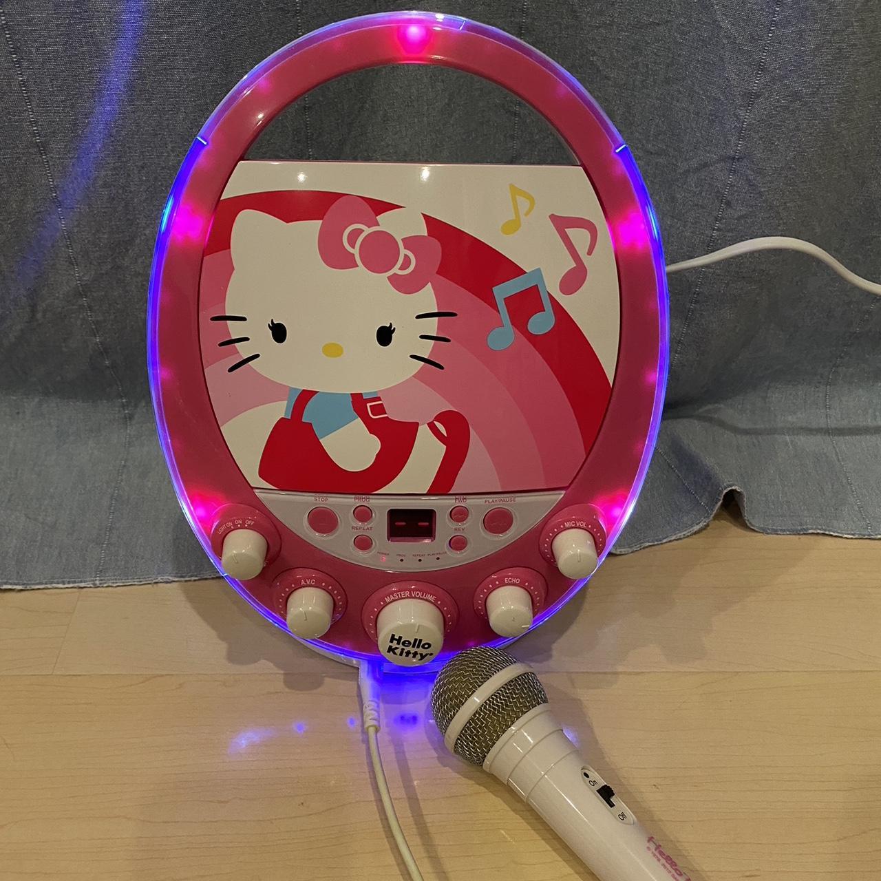 super cute hello kitty speaker/cd player with disco... - Depop