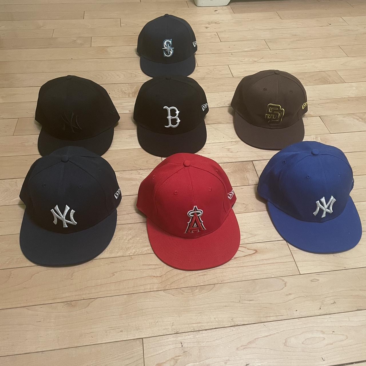 7 1/8 fitted mlb hats, all brand new $20 per... - Depop