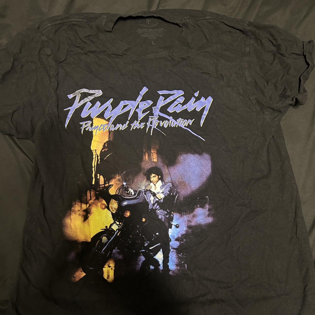 prince purple rain graphic tee - Depop