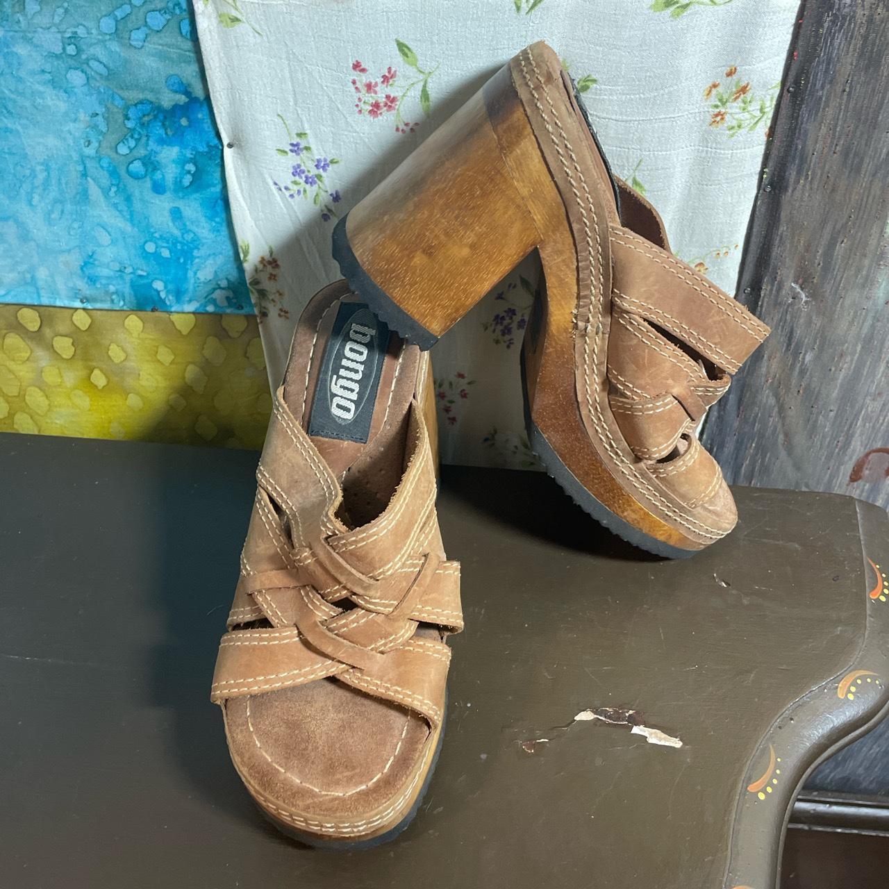 Made in Brazil Vintage Bongo brown high hill leather... - Depop