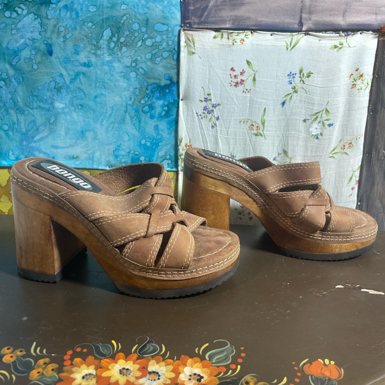 Made in Brazil Vintage Bongo brown high hill leather... - Depop