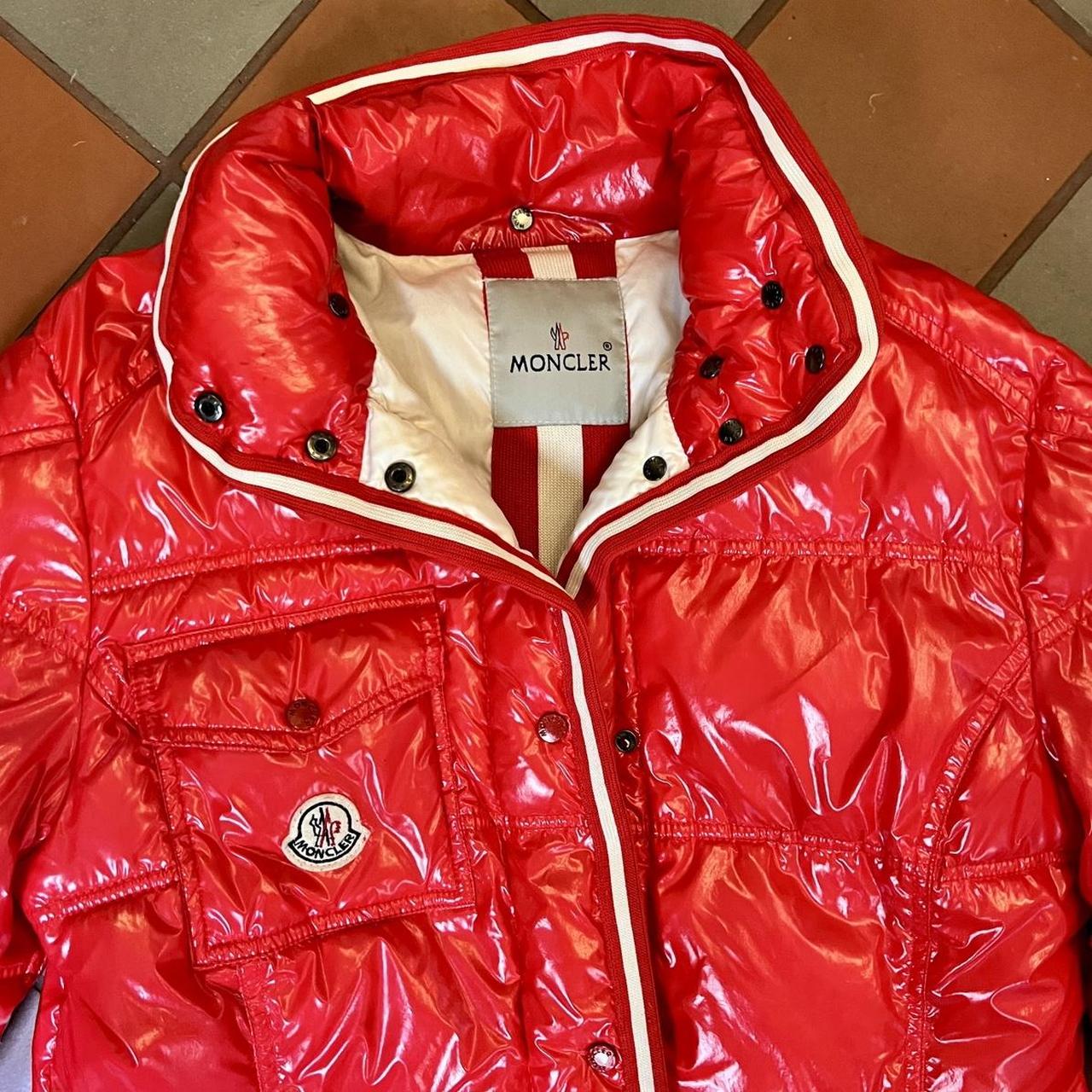 Women’s red Moncler jacket #moncler #skiing... - Depop