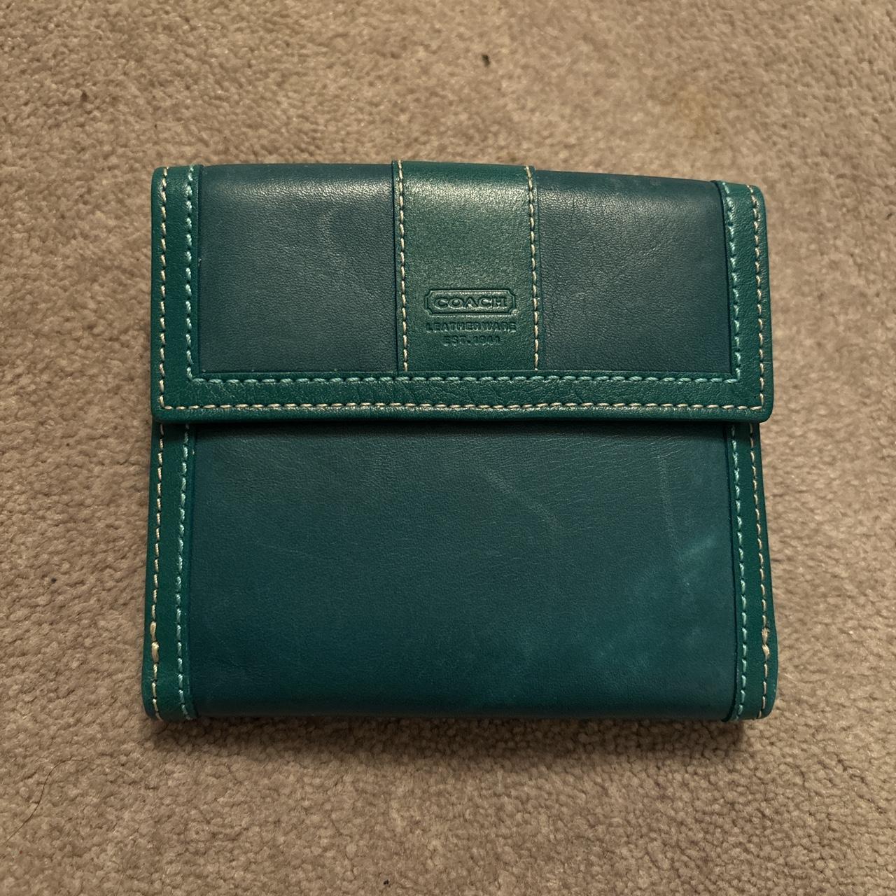 vintage teal coach purse/wallet #2000s #y2k #coach... - Depop