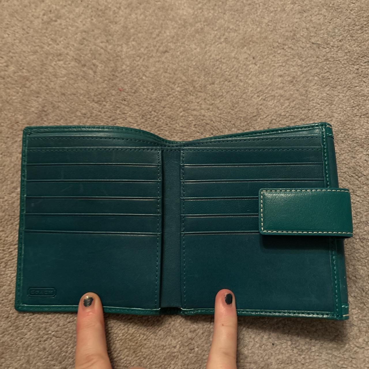 vintage teal coach purse/wallet #2000s #y2k #coach... - Depop