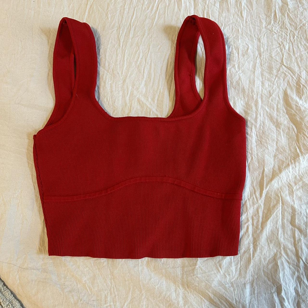 Red crop top tank top Size xs / s Brand thats so... - Depop