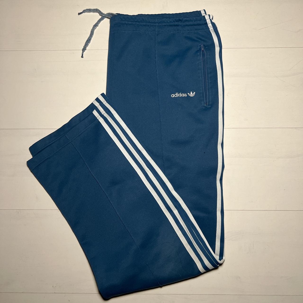 Adidas Women's Blue and White Joggers-tracksuits | Depop
