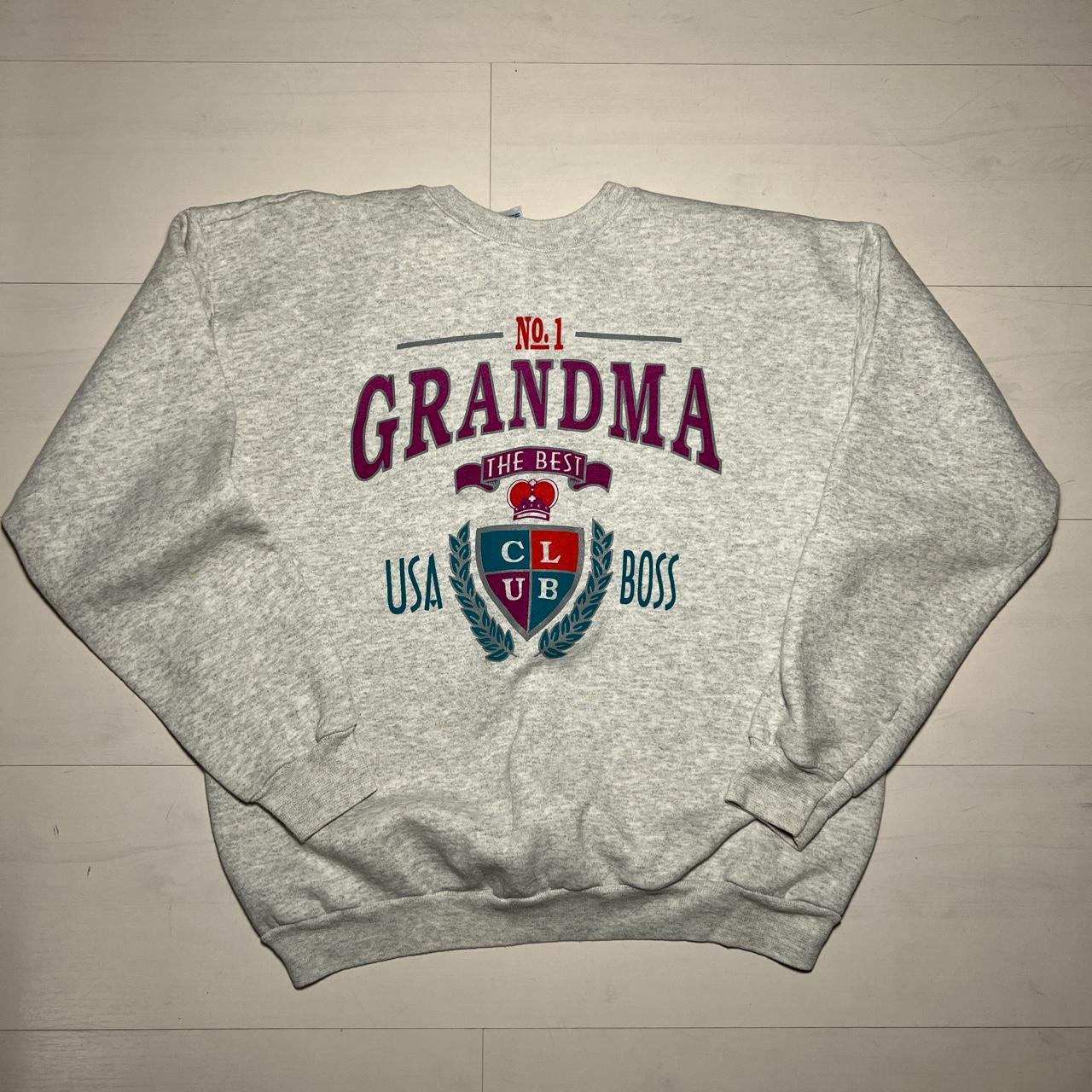 Number 1 grandma Vintage Hanes sweatshirt Mens large - Depop