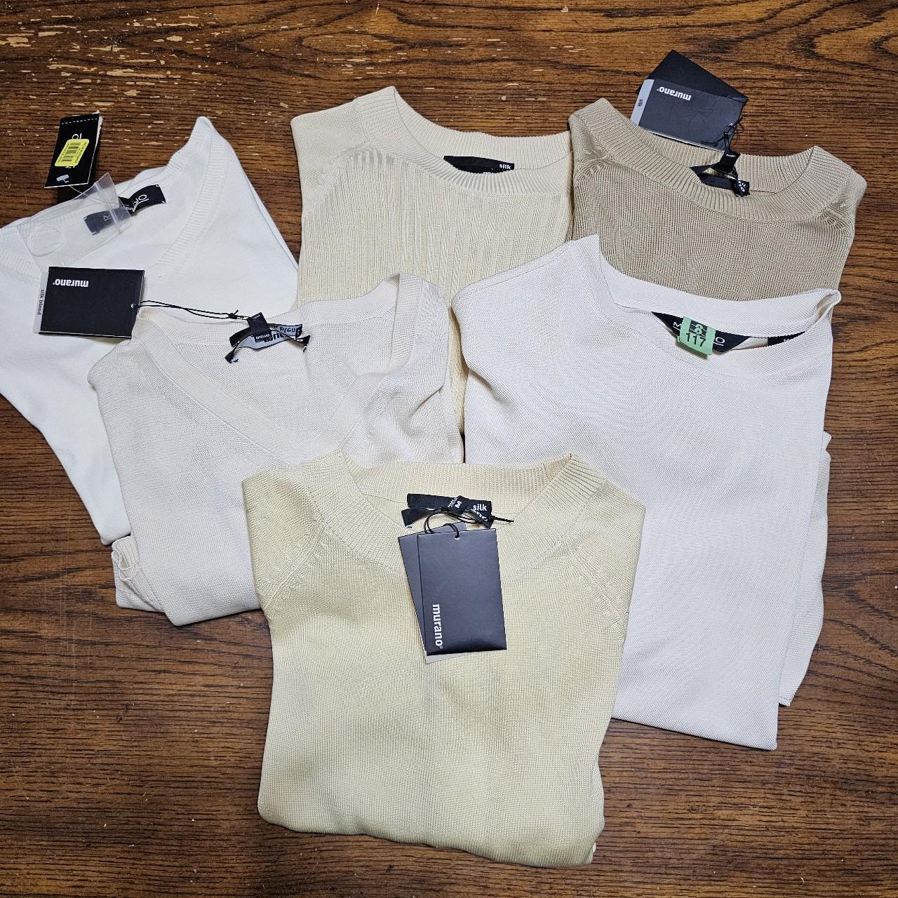 6 Murano Medium Shirts bundle. Neutral colors Some... - Depop