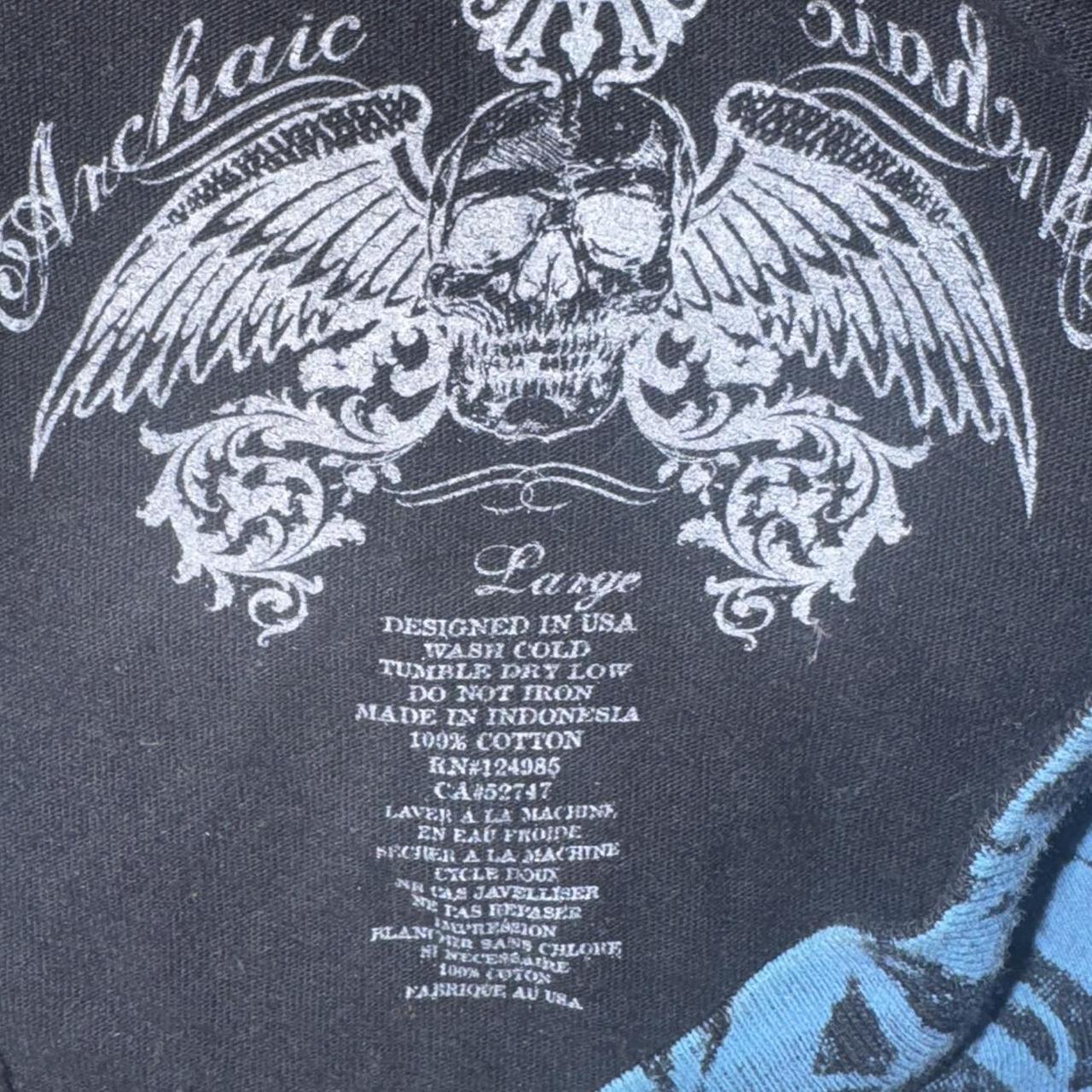 Black and gold Archaic graphic tee #goth #grunge | Depop