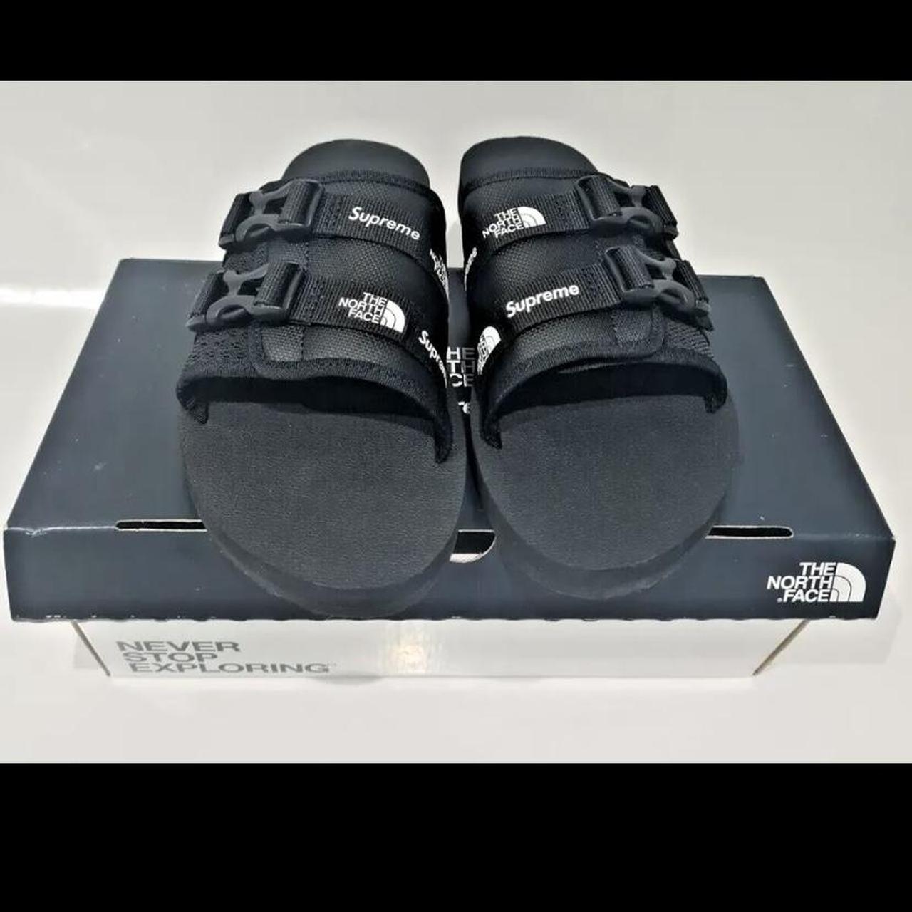 Supreme x The North Face Slides / Sandals in size UK... - Depop