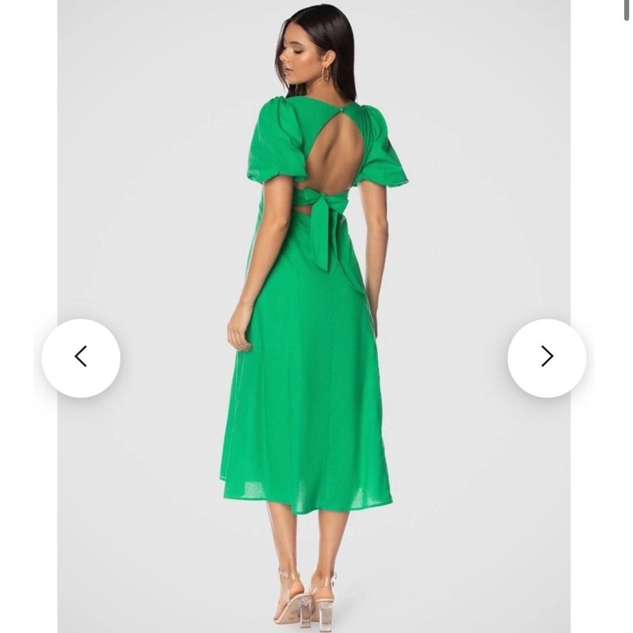 Pilgrim - Bonnie midi dress green size 8 worn once - Depop