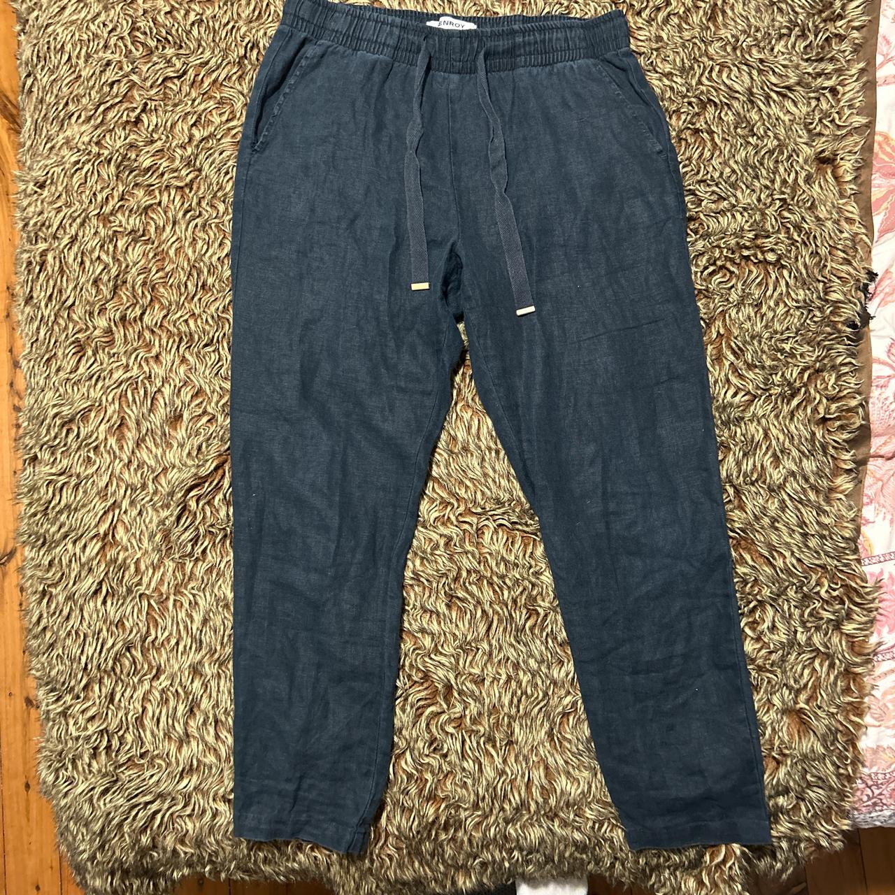 Women’s Venroy black linen pants, worn once or... - Depop