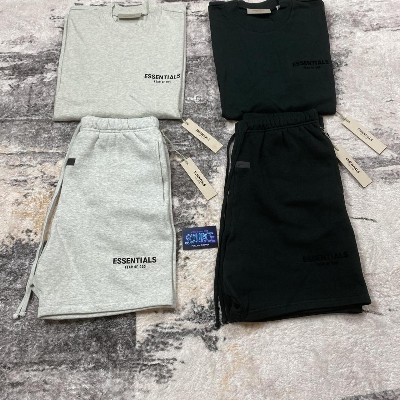 Essentials short & T-shirt set ss22 Black... - Depop