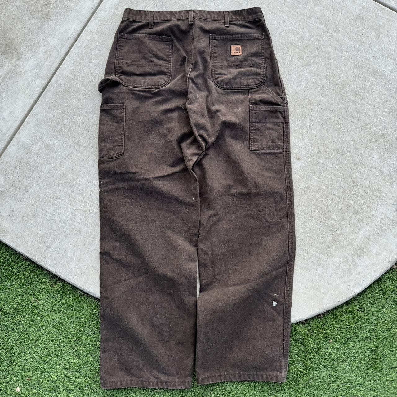 Vintage brown carhart pants Size :... - Depop