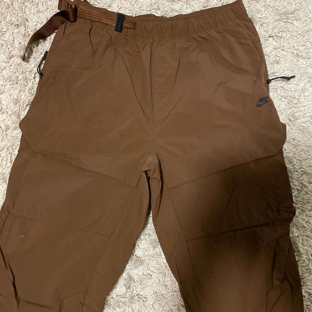 Brown Nike tech pack pants Size L NO PAYPAL - Depop