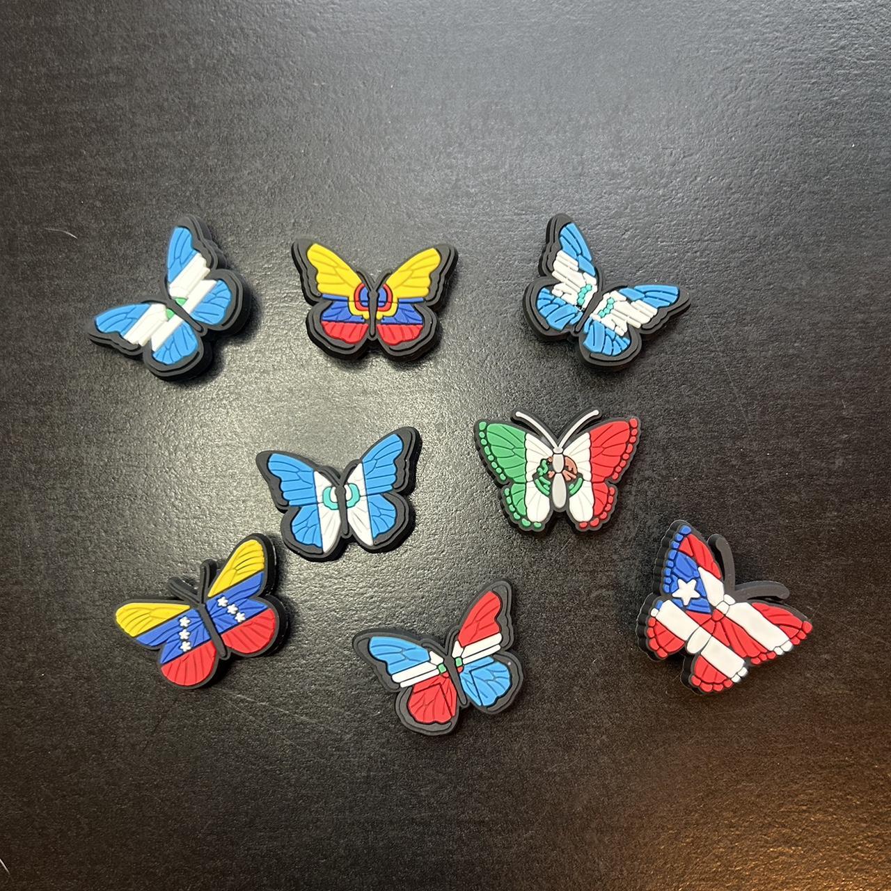 Butterfly shaped jibbitz with Latin American... - Depop