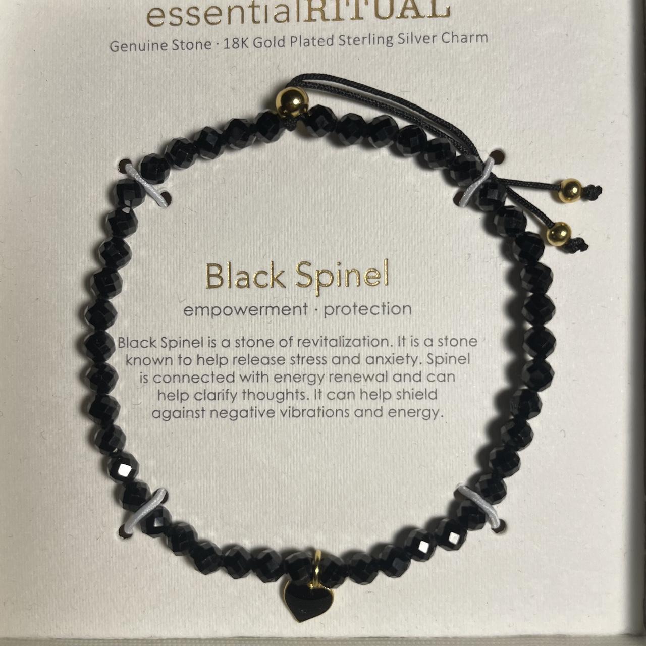 Brand new Essential ritual black gem bracelet with... - Depop