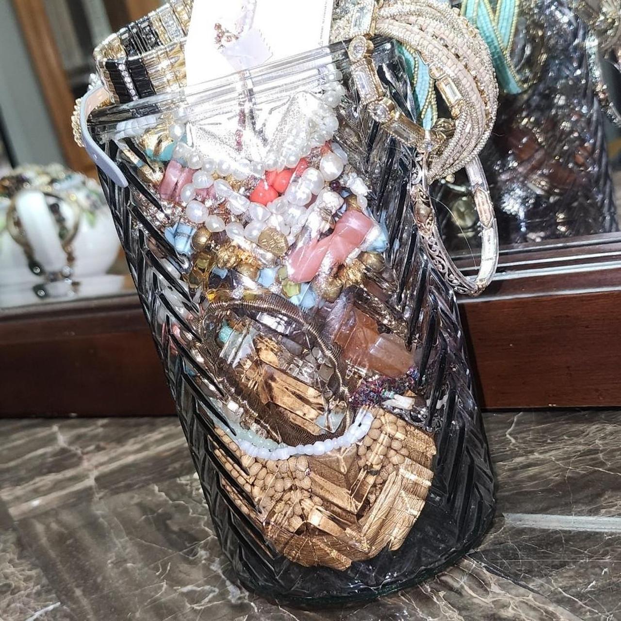 Large jewerly jar filled with bracelets Jar has... | Depop