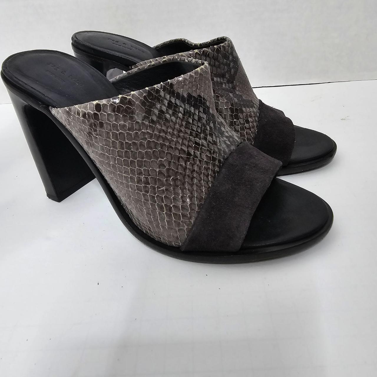 Rag & Bone Tristan Snake Print Python Mule Sandal... - Depop