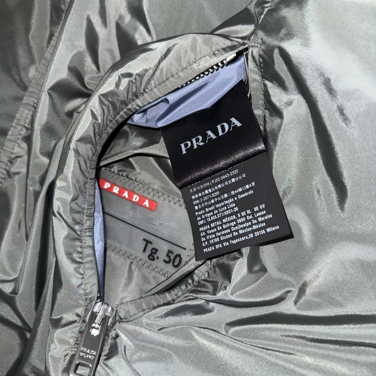 Grey/blue reversible Prada lightweight windbreaker... | Depop