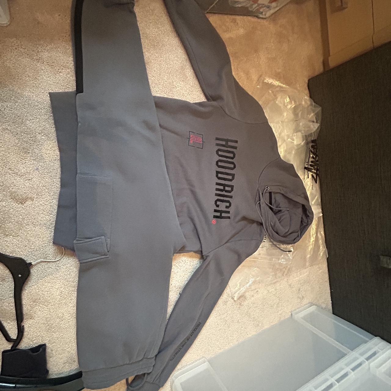 hoodrich grey tracksuit comes with the shirt as... - Depop