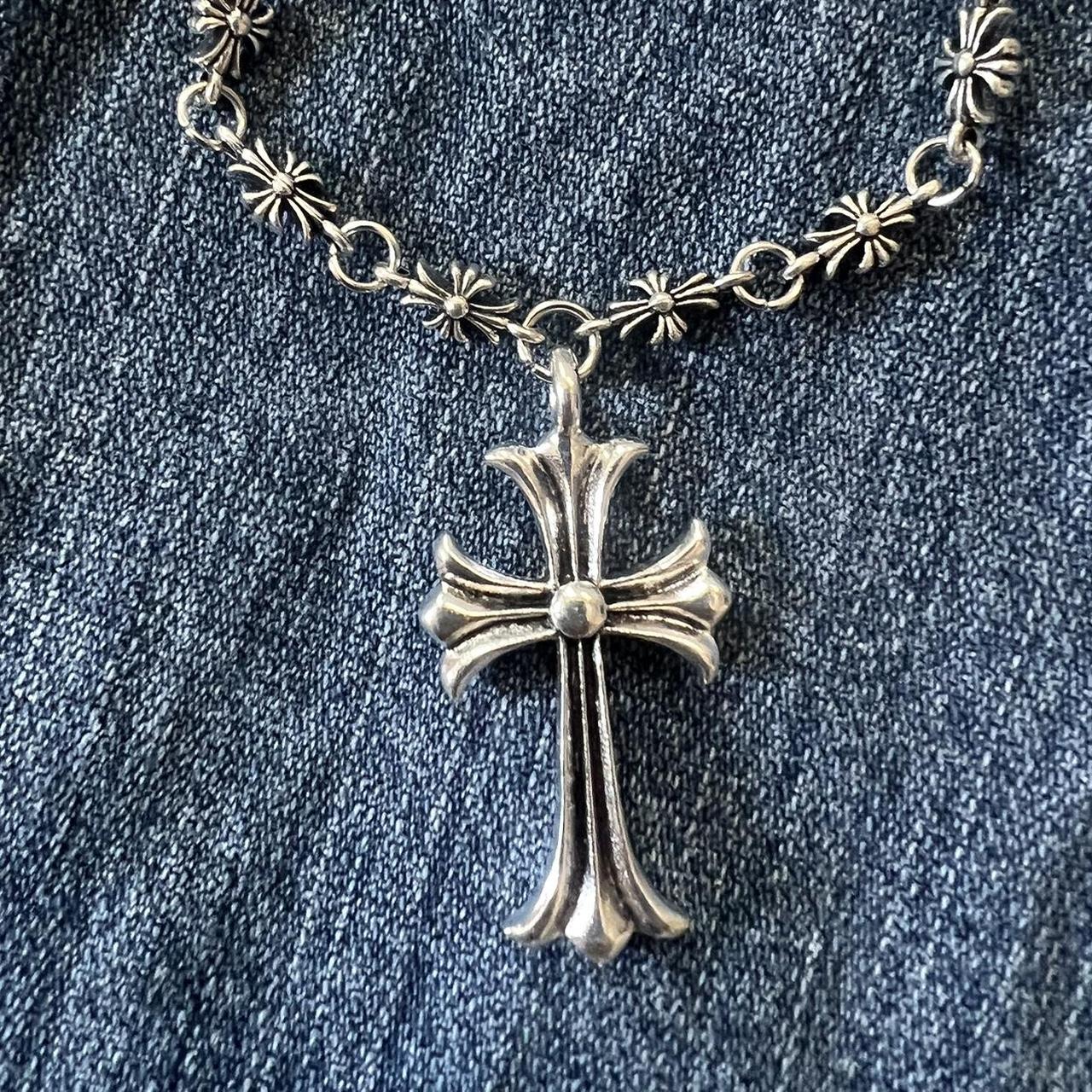 chrome hearts medium cross chain ️FAST SHIPPING... - Depop
