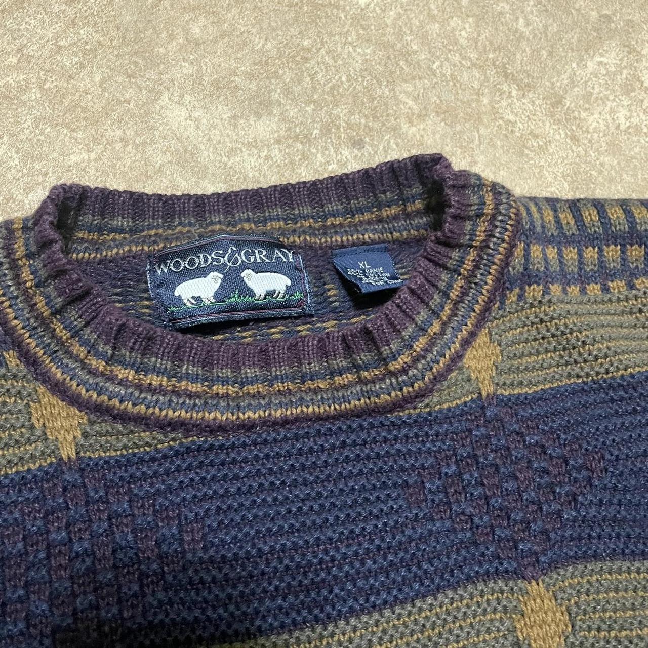 Woods & Gray knit sweater -size XL -grandpa style... - Depop