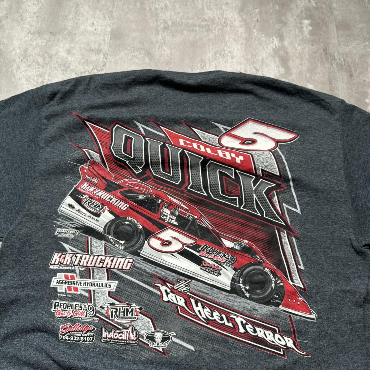 Y2K nascar racing tshirt Cool back hit fits like a... - Depop