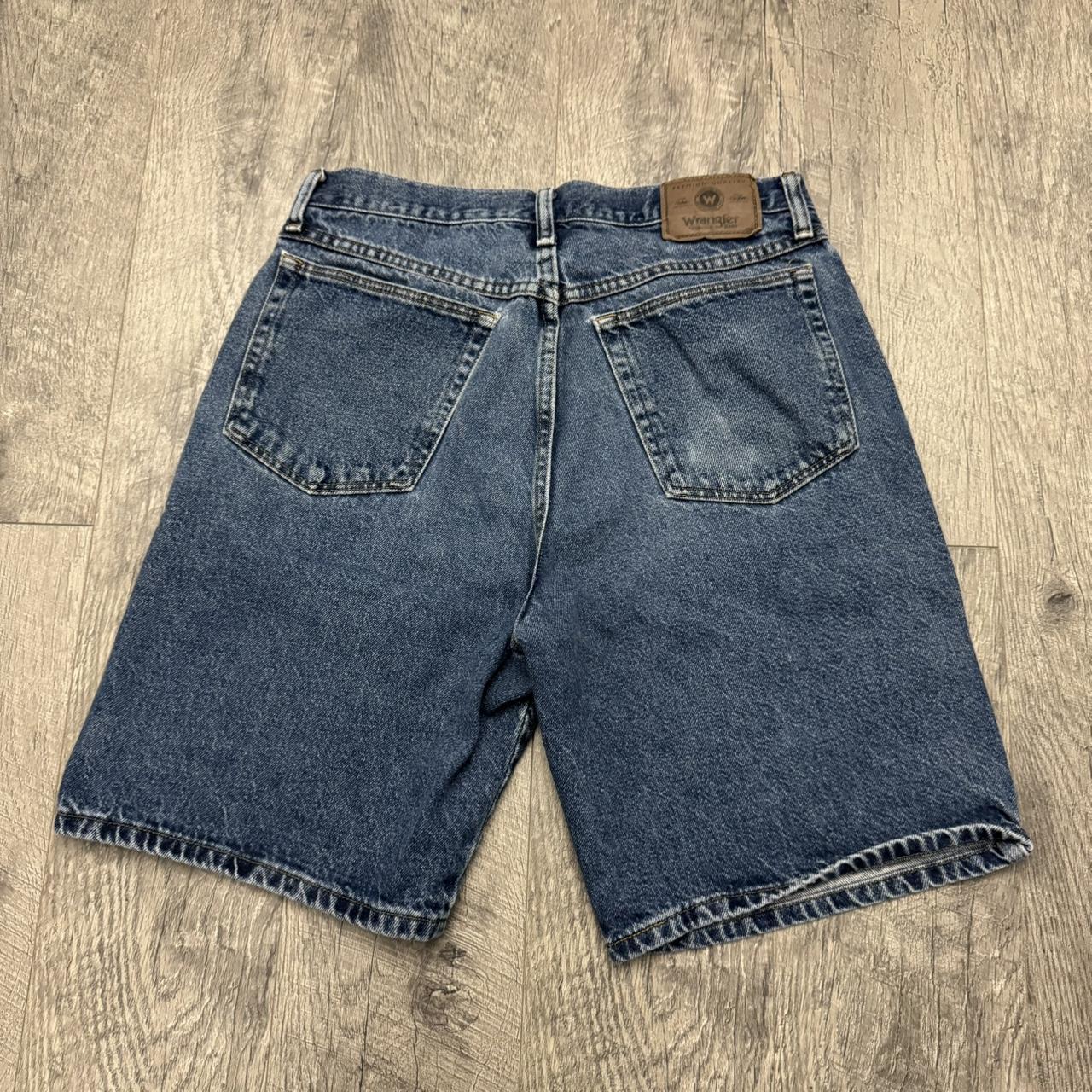 Vintage dark denim jorts •wrangler brand,... | Depop