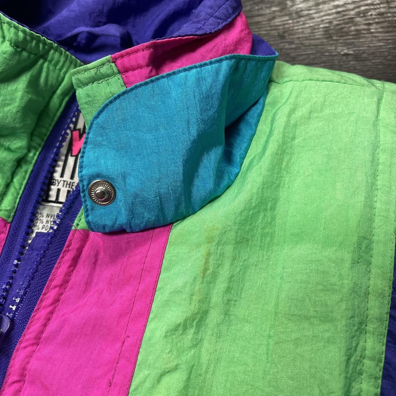 East/West Puffy Neon Ski Jacket w/ Shoulder... - Depop