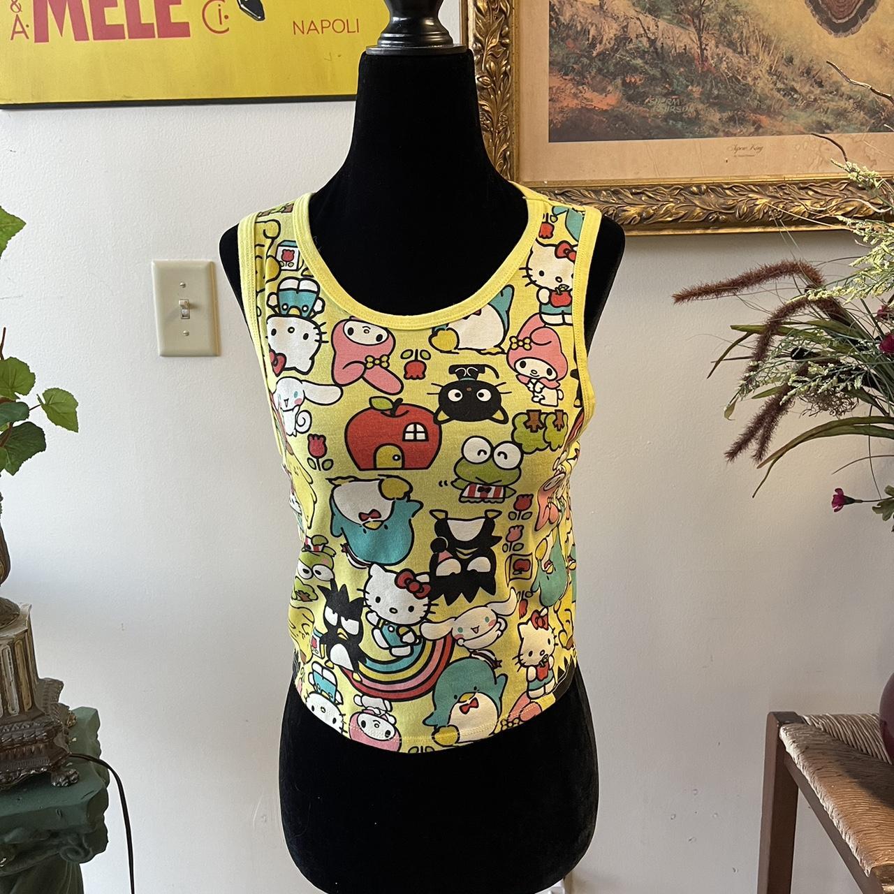 Hello Kitty Yellow Tank 15" pit to pit, 17"... - Depop
