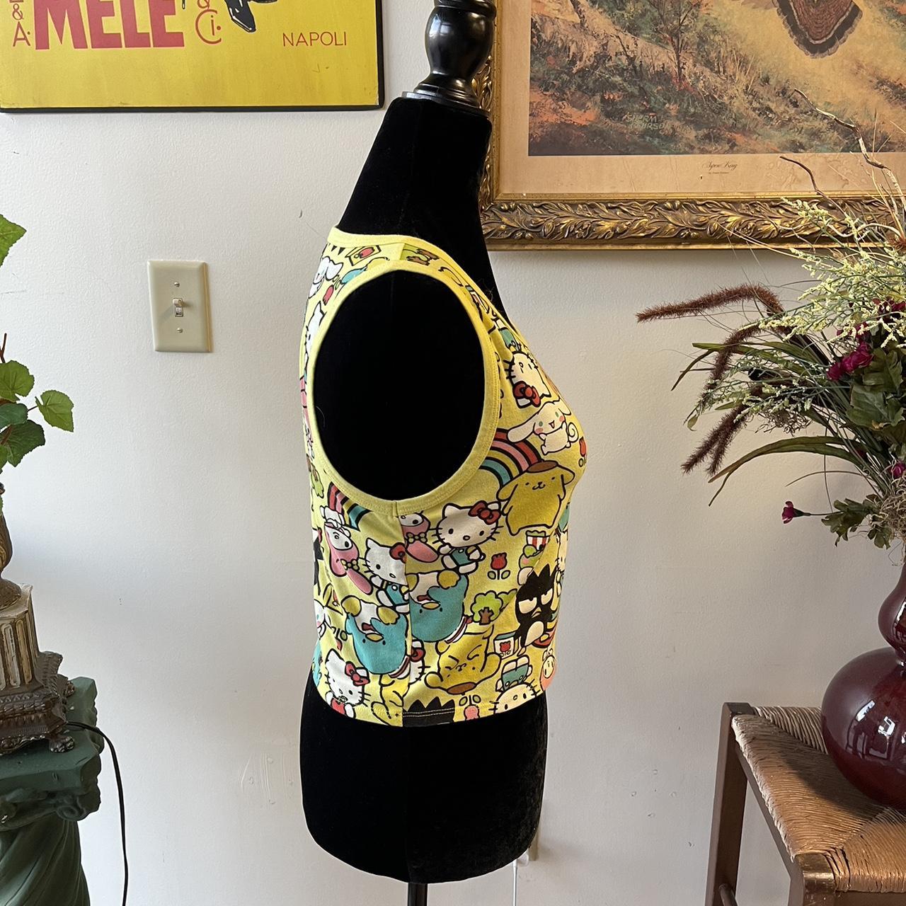 Hello Kitty Yellow Tank 15" pit to pit, 17"... - Depop