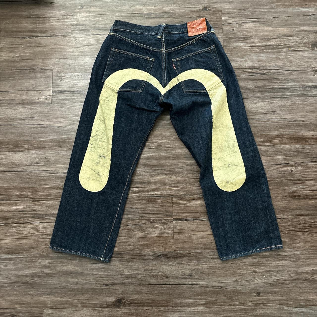 Vintage baggy fit Evisu Jeans 32x28 Perfect design... - Depop