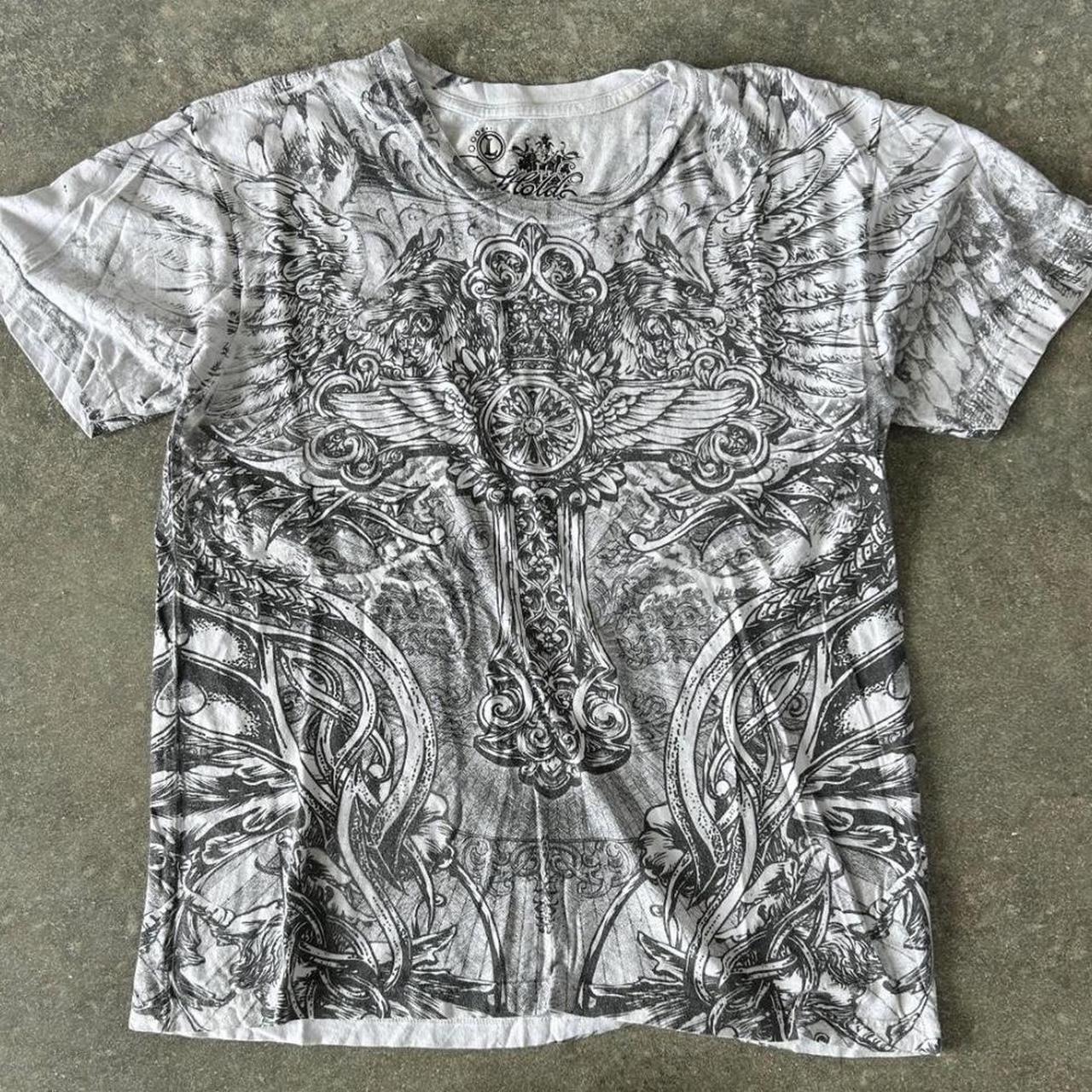 graphic affliction style type of tee Size - Large... - Depop