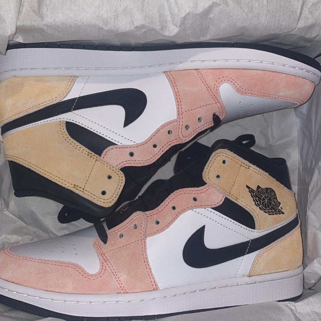 Nike Air Jordan 1 Mid SE Magic Ember/Sundial/White... - Depop