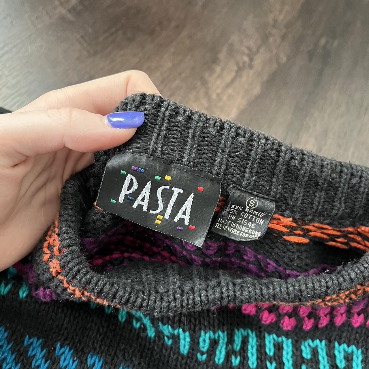 Beautiful Pasta brand vintage multicolored sweater.... - Depop