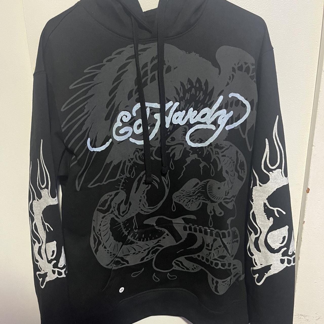 ed hardy hoodie brand new only worn a hand full of... - Depop
