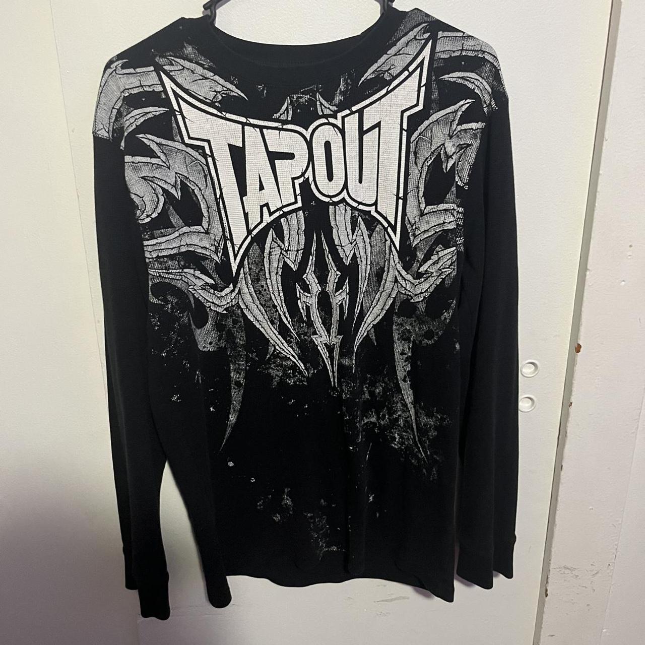 tapout longsleeve waffle nit insane grunge graphic... - Depop
